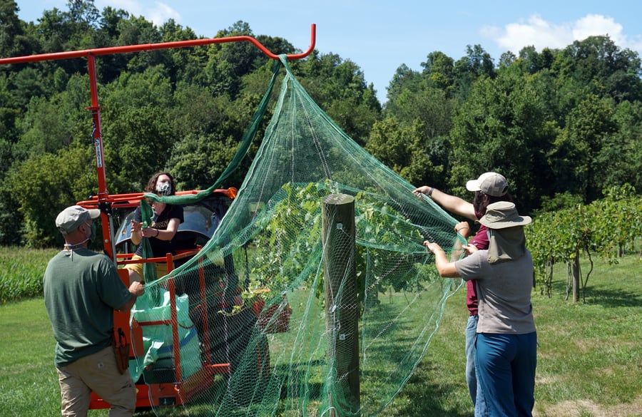 Hocking College receives vineyard netting equipment from Minn. company